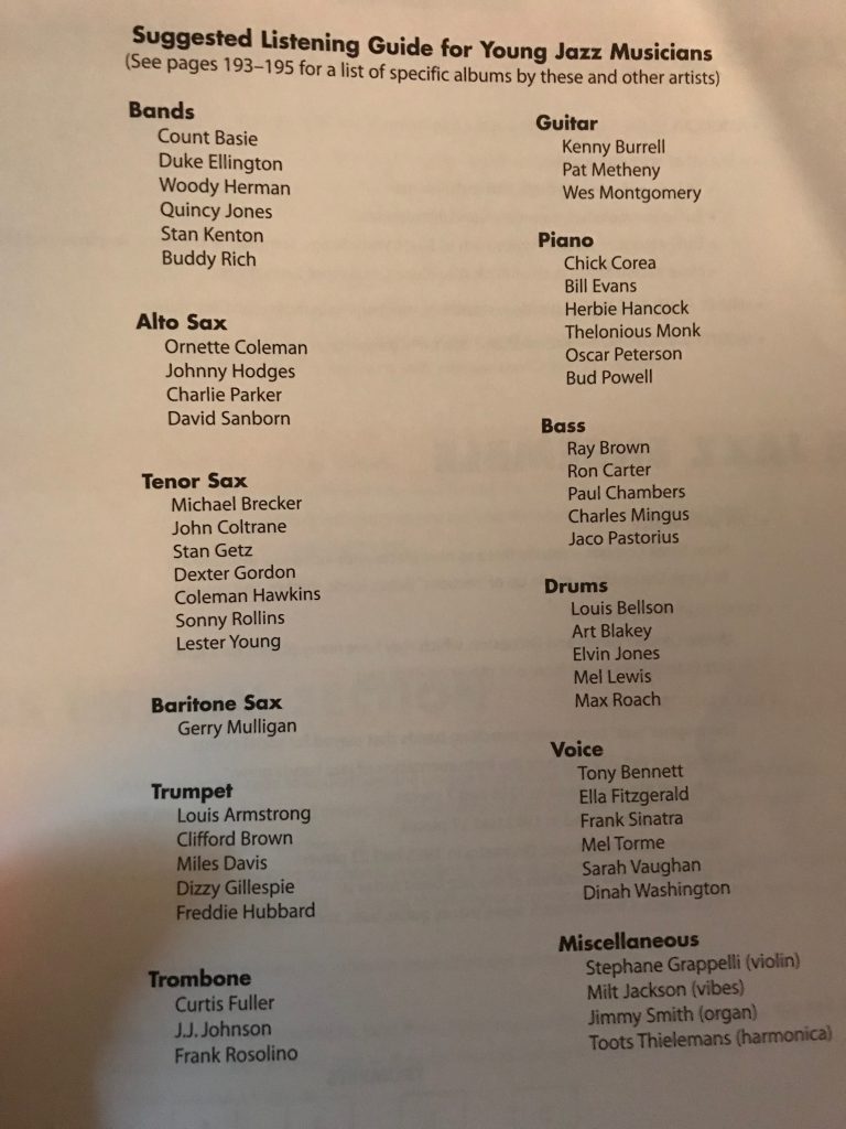 Band: Jazz Band Ensemble Assignments for 9.21.2018 – Play His Praises ...